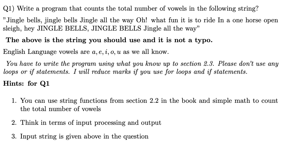 Solved Q1) Write a program that counts the total number of | Chegg.com