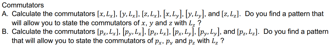 Solved Commutators A Calculate The Commutators