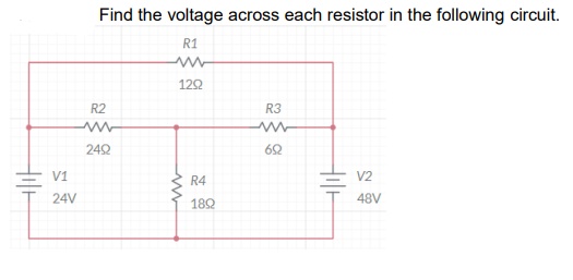 Solved Find the voltage across each resistor in the | Chegg.com