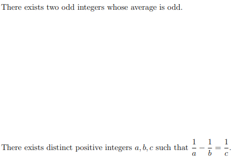 Solved There exists two odd integers whose average is odd. 1 | Chegg.com