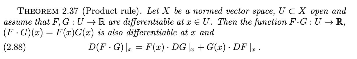 Solved THEOREM 2.37 (Product rule). Let X be a normed vector | Chegg.com