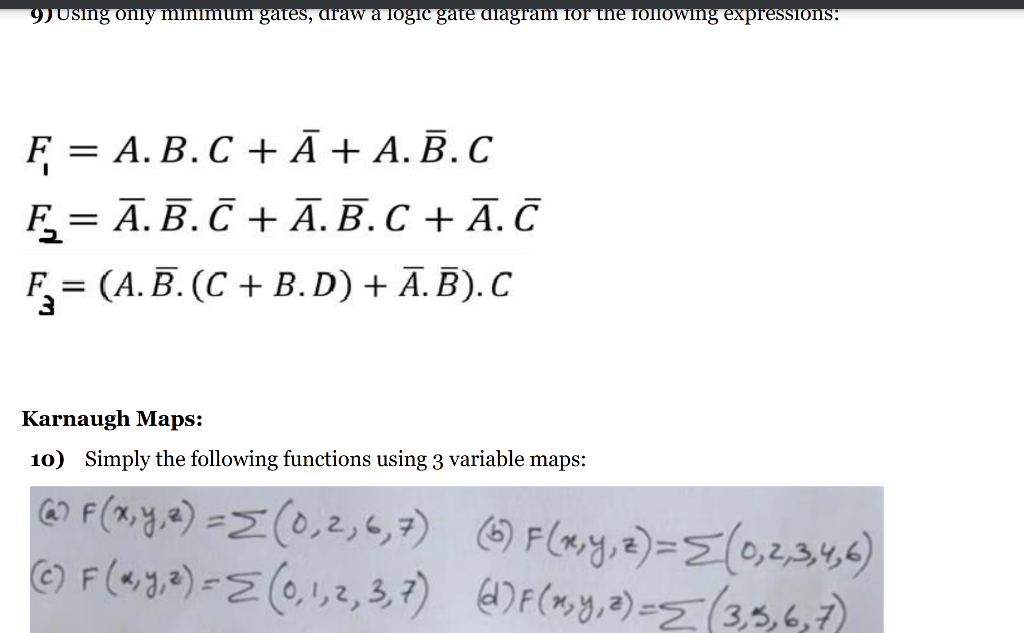 Solved 8) Reduce the following Boolean expressions to the | Chegg.com