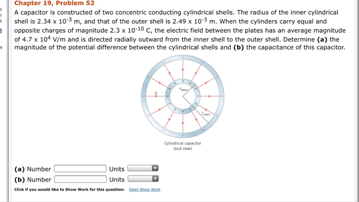 Solved A capacitor is constructed of two concentric | Chegg.com