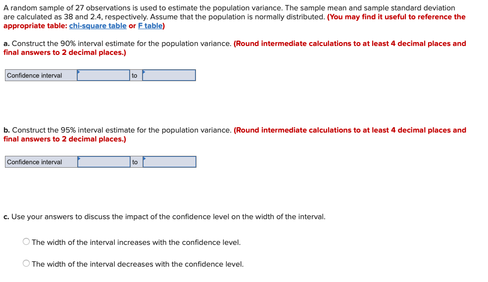 Solved A random sample of 27 observations is used to | Chegg.com