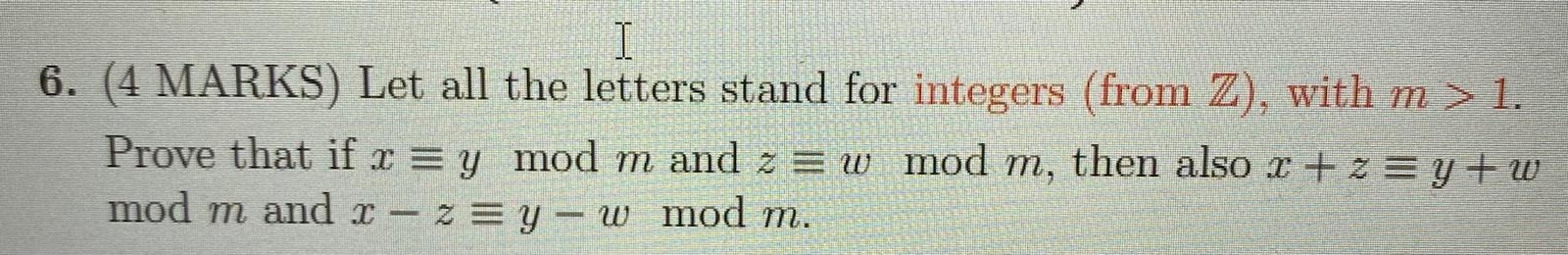 Solved 6. (4 MARKS) Let all the letters stand for integers | Chegg.com