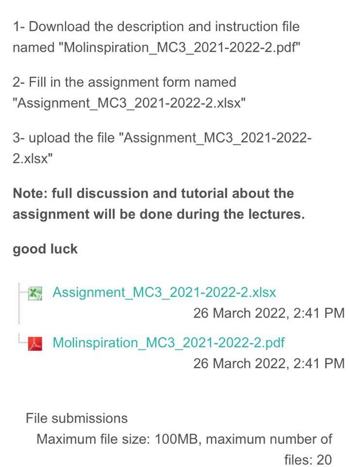 Assignment: Introducing Molinspiration Background: A | Chegg.com