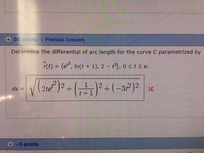 Solved +0/5 points | Previous Answers Determine the | Chegg.com