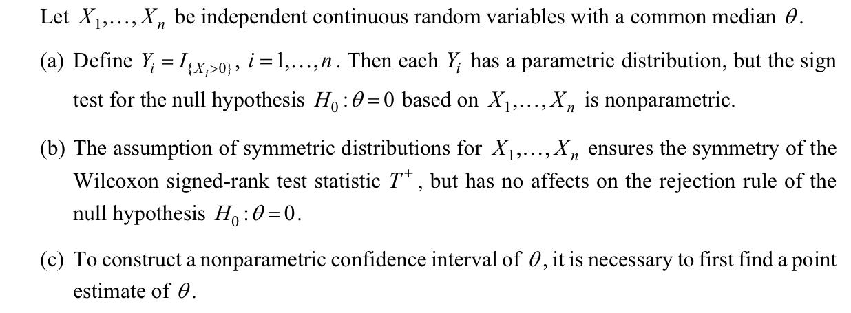 Solved Let X1,..., X, be independent continuous random | Chegg.com