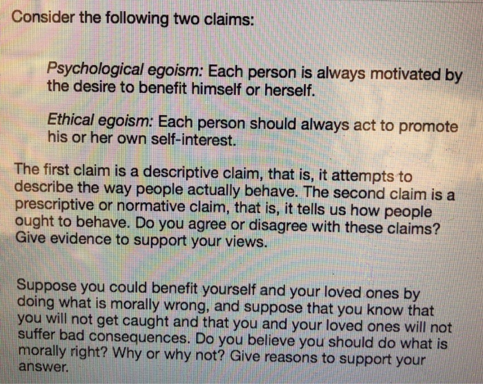 Solved Consider the following two claims: Psychological | Chegg.com