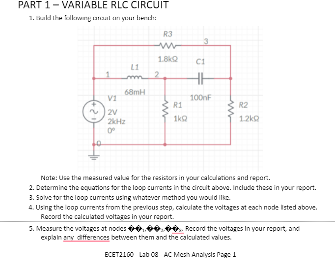 Note: Use the measured value for the resistors in | Chegg.com