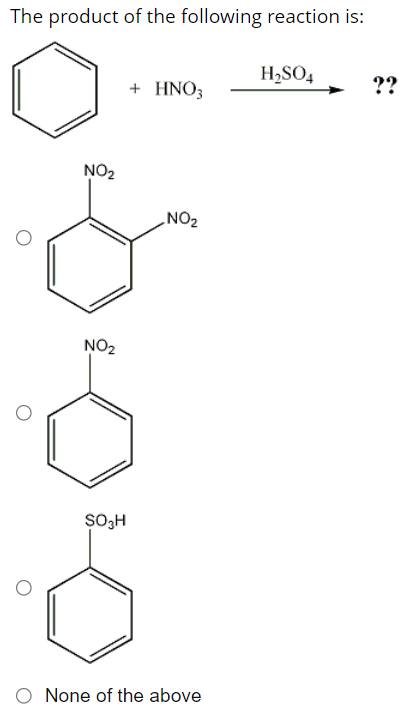 Solved The product of the following reaction is: \\[ | Chegg.com