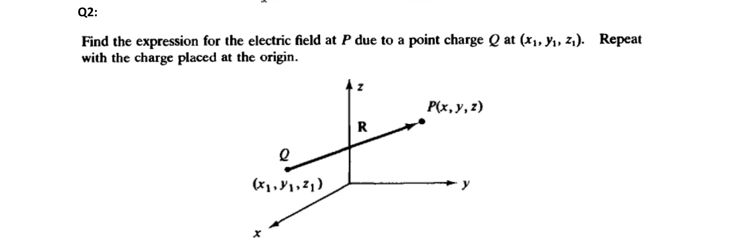 Solved Find the expression for the electric field at P due | Chegg.com