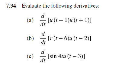 Solved Evaluate the following derivatives: (a) | Chegg.com
