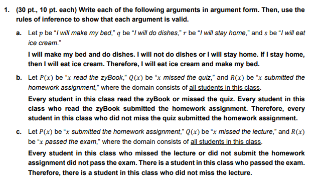 Solved (30 pt., 10 pt. each) Write each of the following | Chegg.com Solved (30 pt., 10 pt. each) Write each of the following | Chegg.com