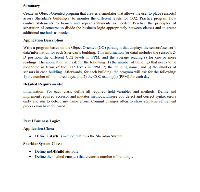Solved Summary Create An Object Oriented Program That 4348