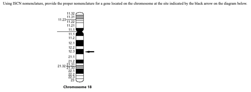Solved Using ISCN nomenclature, provide the proper | Chegg.com