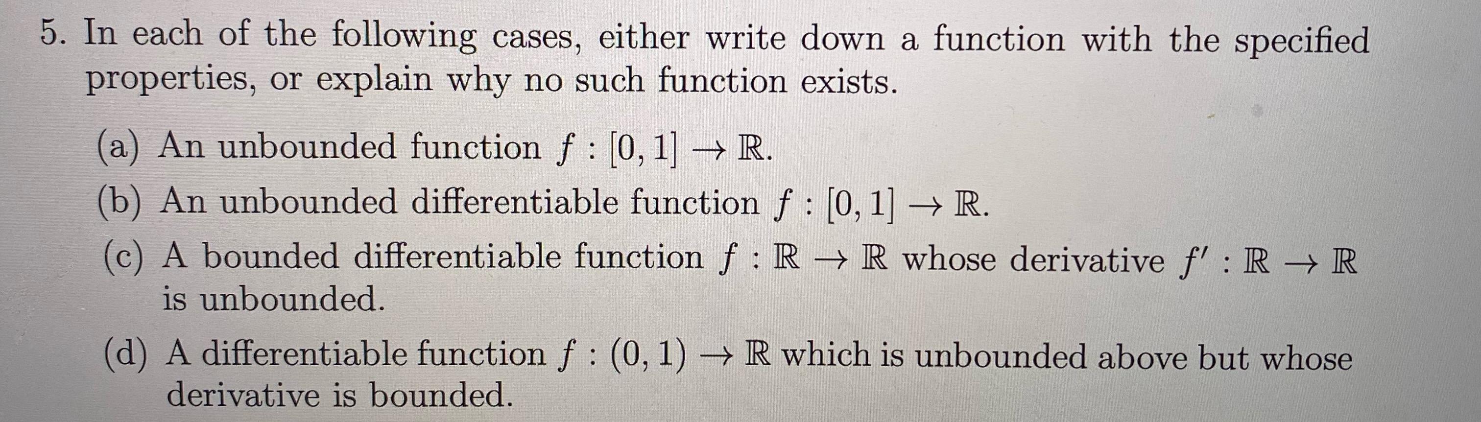 Solved 5 In Each Of The Following Cases Either Write Down 