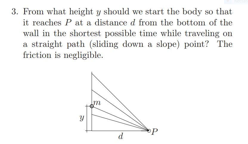 From what height y ﻿should we start the body so | Chegg.com