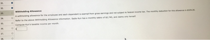 Solved Withholding Allowance A withholding allowance for the | Chegg.com