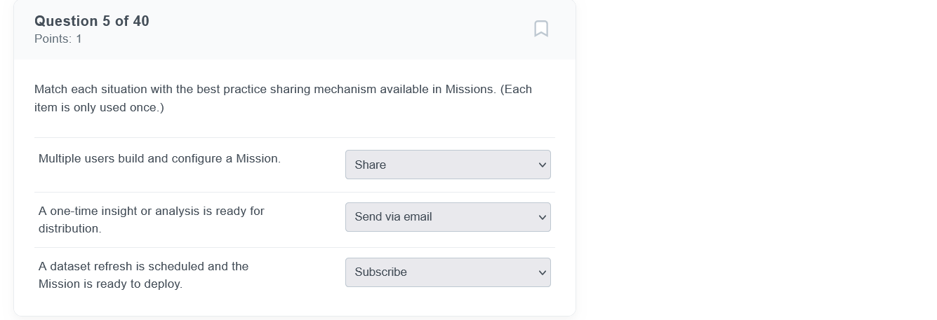 Solved Match each situation with the best practice sharing | Chegg.com