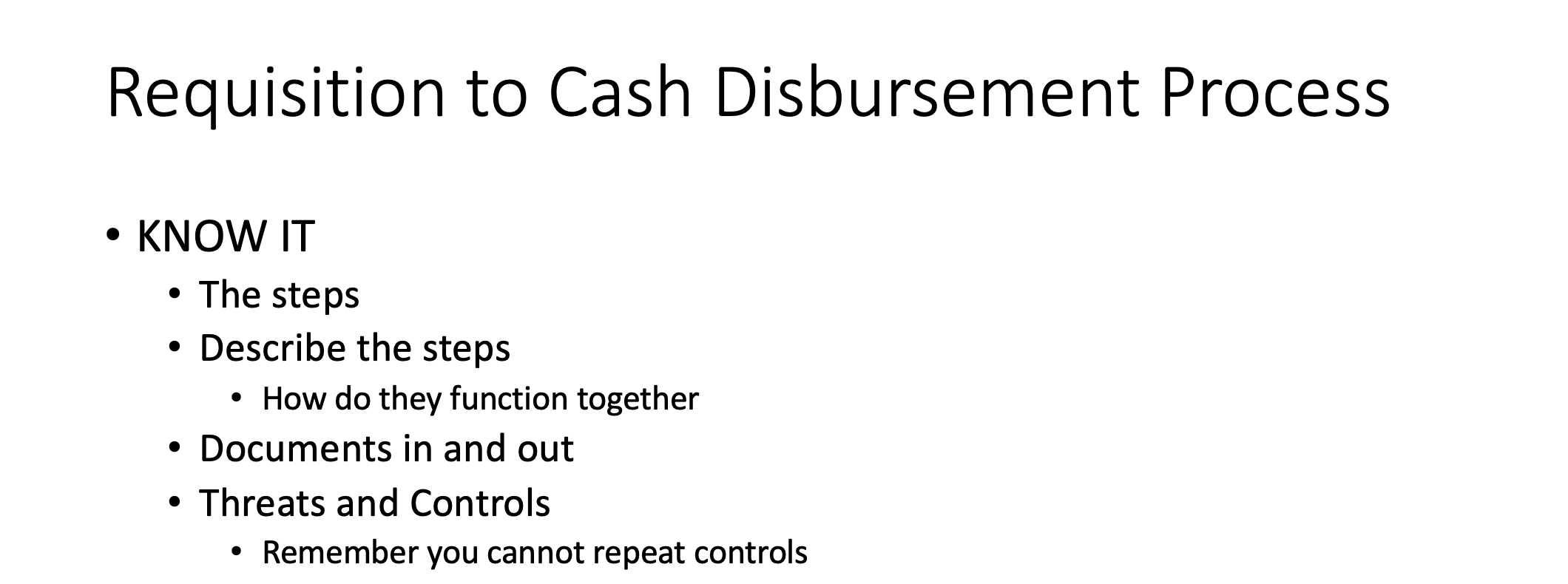 Solved Requisition to Cash Disbursement Process . KNOW IT | Chegg.com