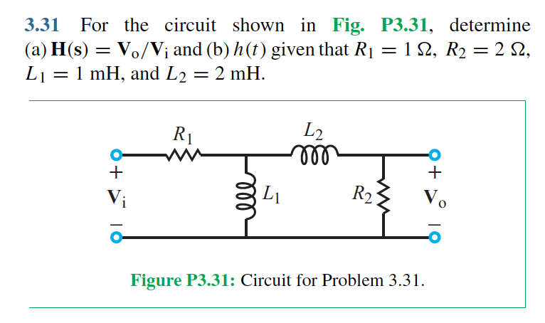 Solved 3.31 For the circuit shown in Fig. P3.31, determine | Chegg.com Solved 3.31 For the circuit shown in Fig. P3.31, determine | Chegg.com