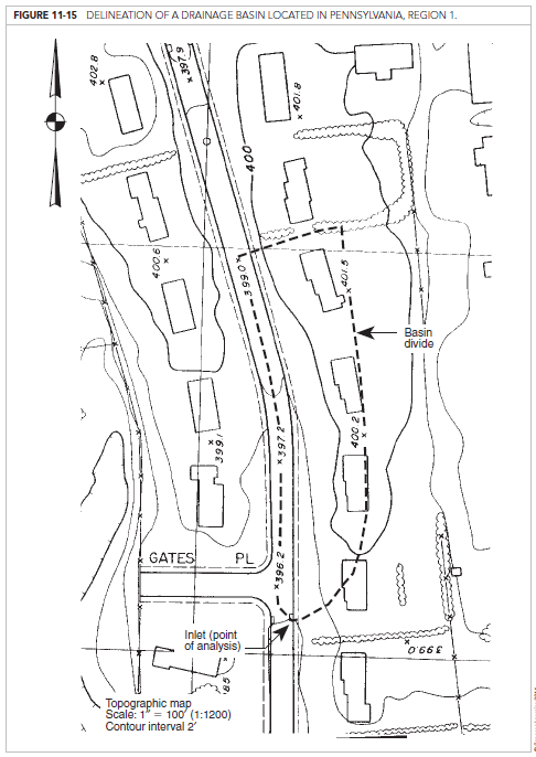 Solved Calculate the peak runoff, using the Rational Method | Chegg.com