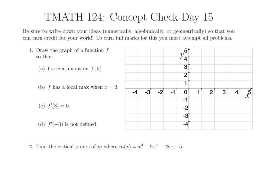 Solved TMATH 124: Concept Check Day 15 Be sure to write down | Chegg.com
