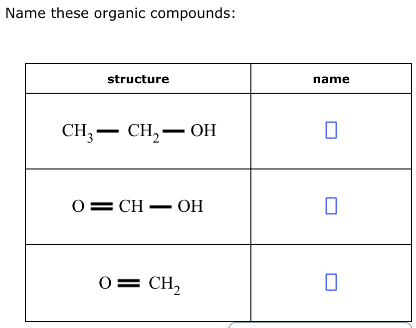Solved Name these organic compounds: | Chegg.com