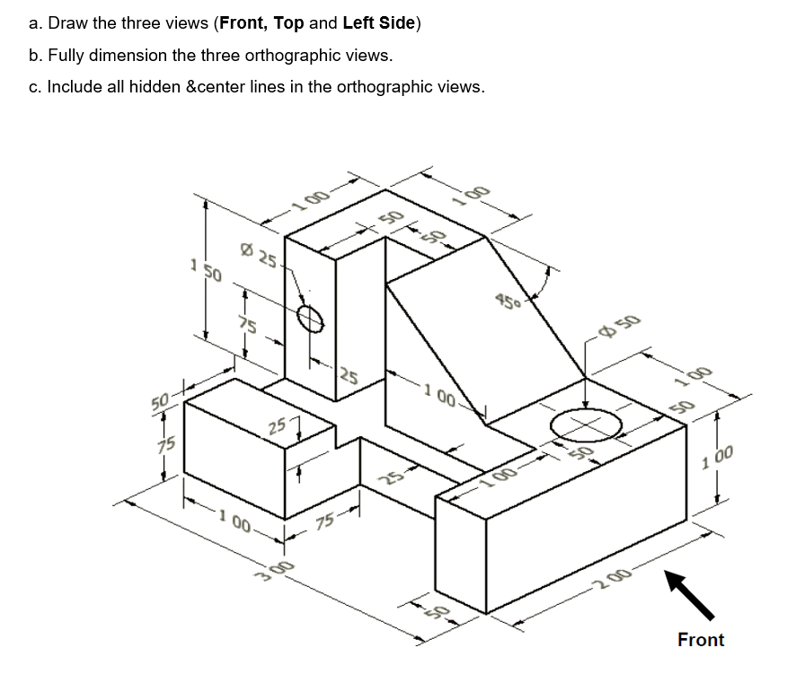 Solved DRAW USING AUTOCAD WITH DETAILS ! DRAW USING AUTOCAD | Chegg.com