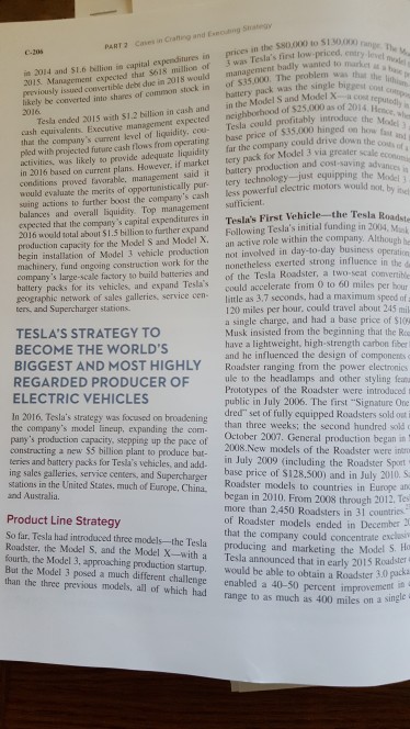 Solved Please answer the following question based on Tesla | Chegg.com
