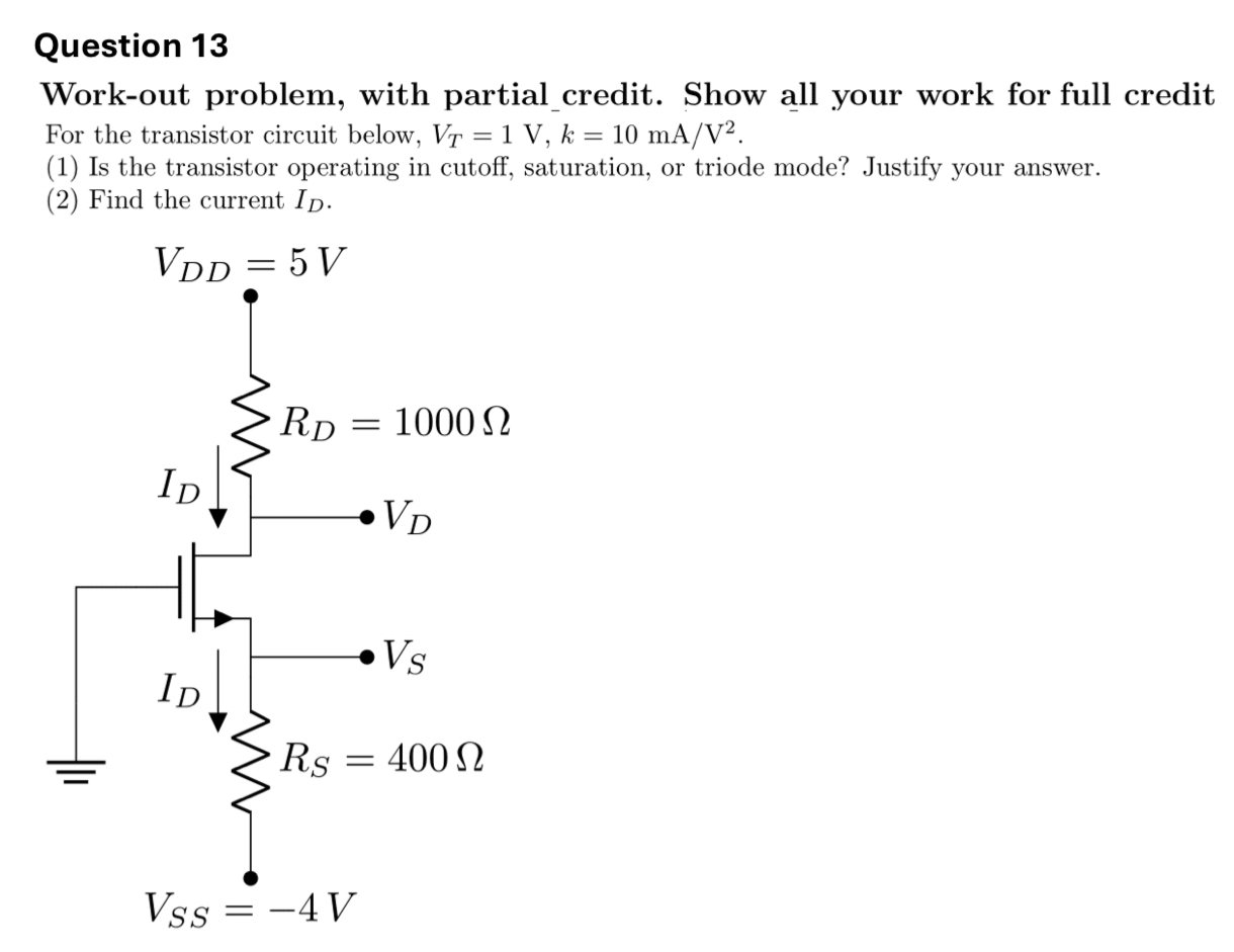 Solved Question 13Work-out problem, with partial_credit. | Chegg.com