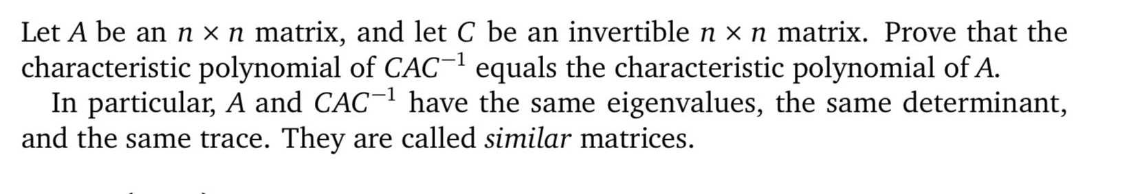 Solved Let A be an n×n matrix, and let C be an invertible | Chegg.com