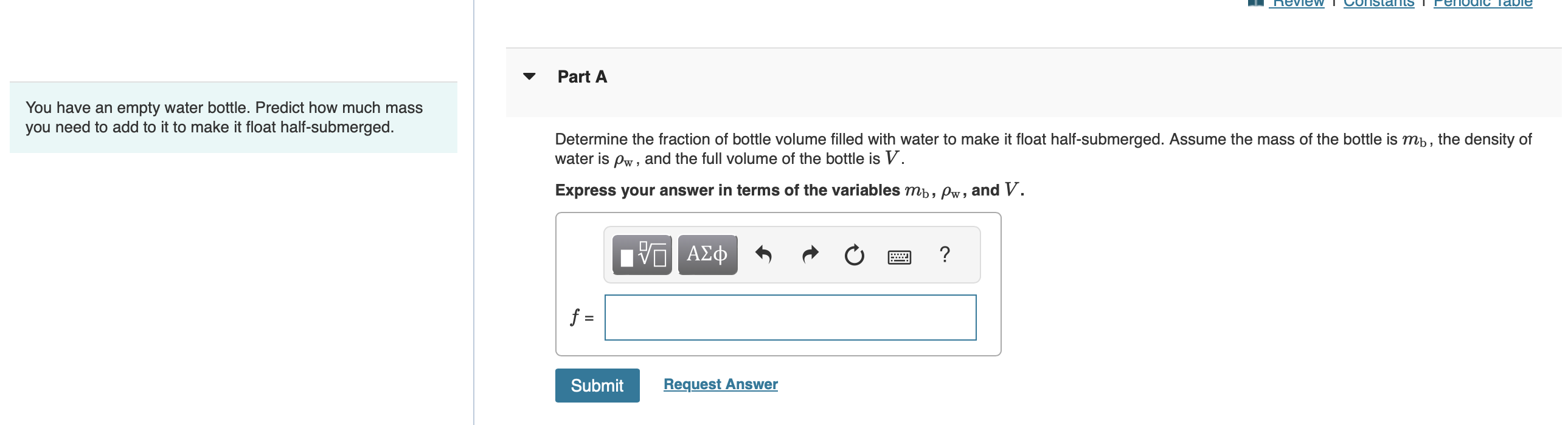 Solved You have an empty water bottle. Predict how much mass | Chegg.com