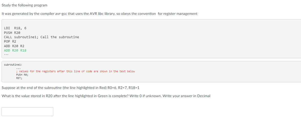 Solved Study the following program It was generated by the | Chegg.com