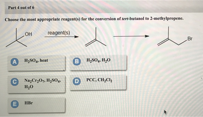 Solved Choose the most appropriate reagent(s) for the | Chegg.com