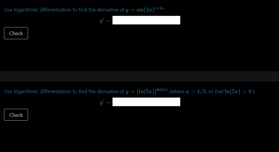 Solved Use logarithmic differentiation to find the | Chegg.com