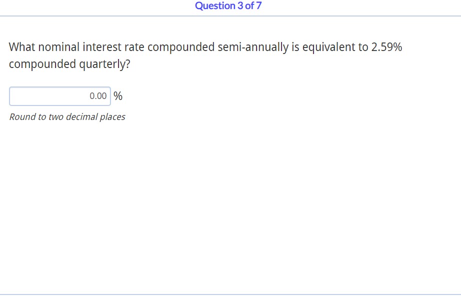 Solved What nominal interest rate compounded semi-annually | Chegg.com