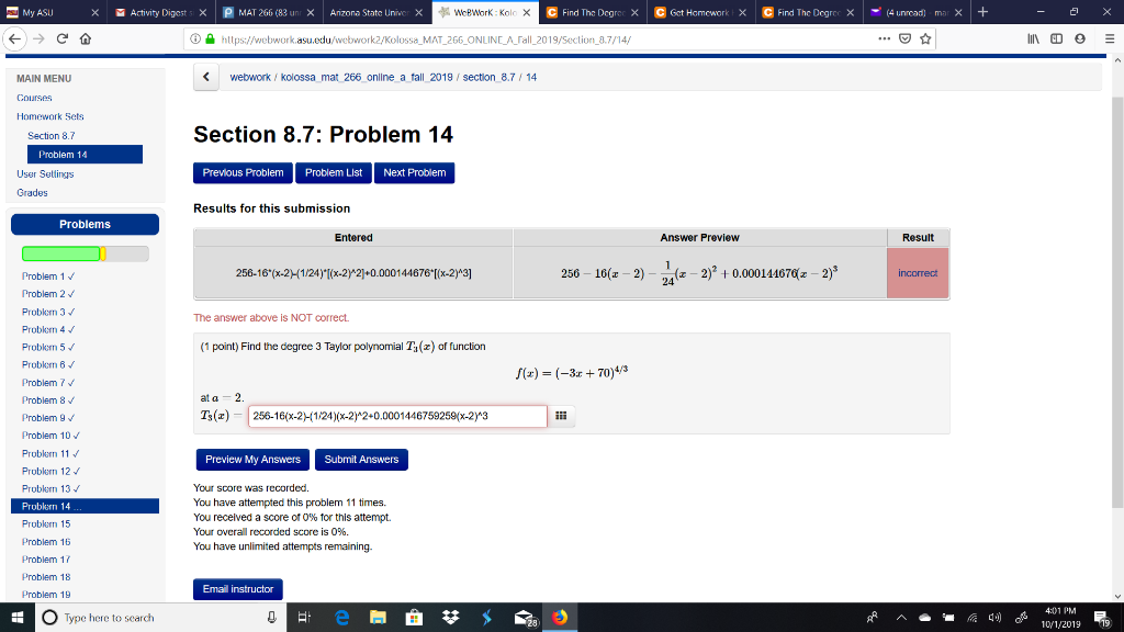 Solved My ASU C Activity Digest sX Anizona State Univer X | Chegg.com
