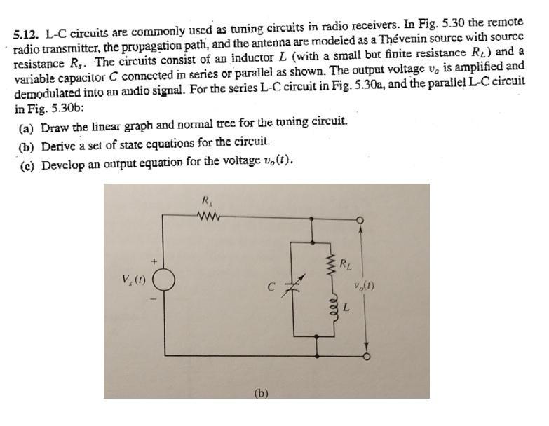 Solved 5.12. L-C circuits are commonly used as tuning | Chegg.com