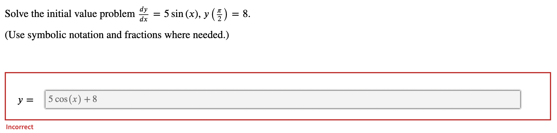 Solve the initial value problem | Chegg.com