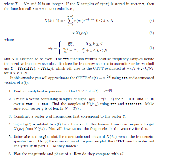 The continuous-time Fourier transform (CTFT) of a | Chegg.com