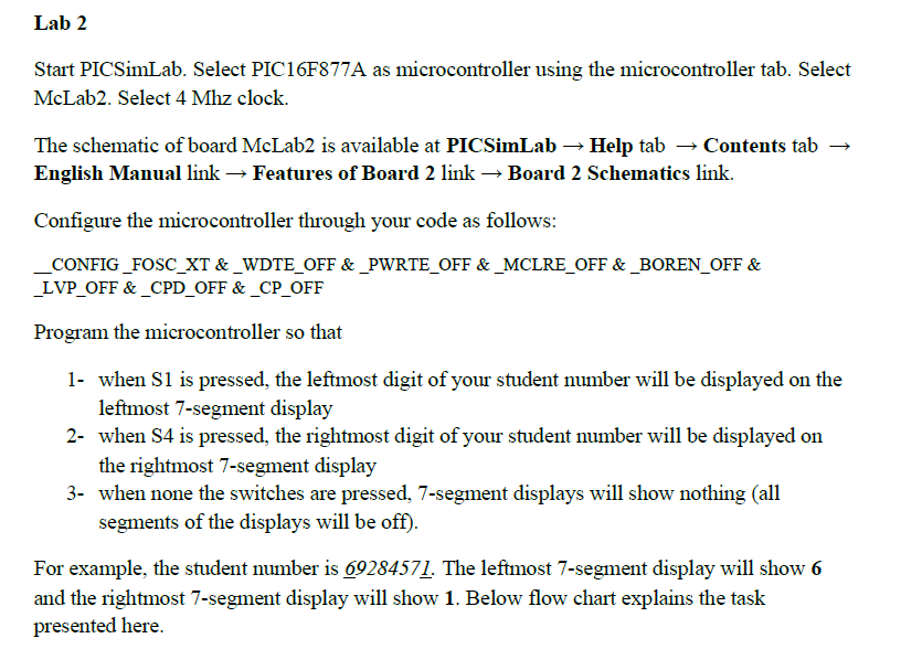 Solved Lab 2 Start PICSimLab. Select PIC16F877A as | Chegg.com