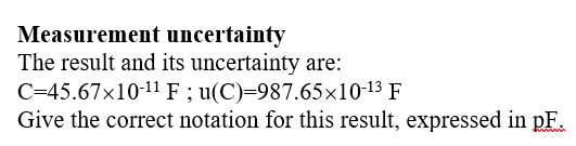 Solved Measurement uncertainty The result and its | Chegg.com