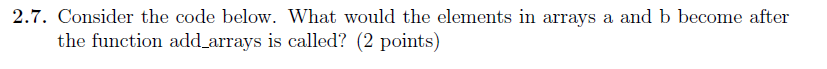 Solved Problem 2. Arrays and string basics in C (20 points). | Chegg.com