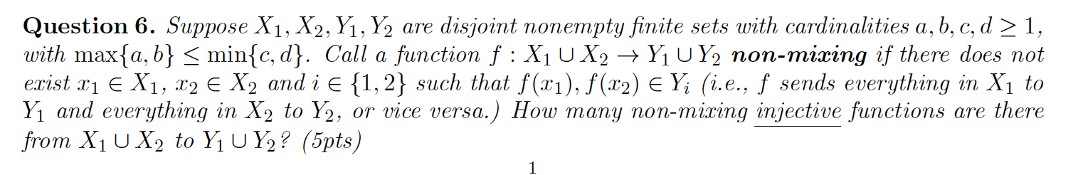 Solved Question 6. Suppose X1, X2,Y1, Y2 are disjoint | Chegg.com