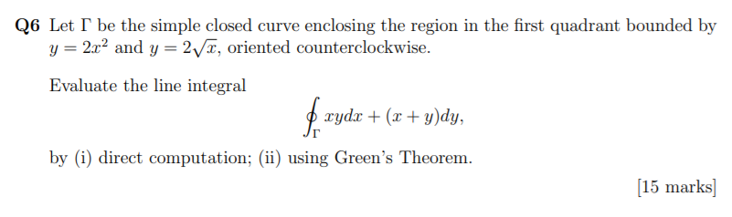 Solved Q6 Let I be the simple closed curve enclosing the | Chegg.com
