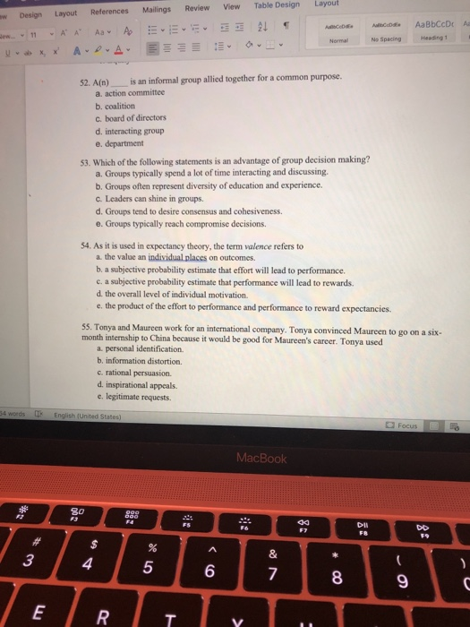 Solved wDesign Layout References Mailings Review View Table | Chegg.com