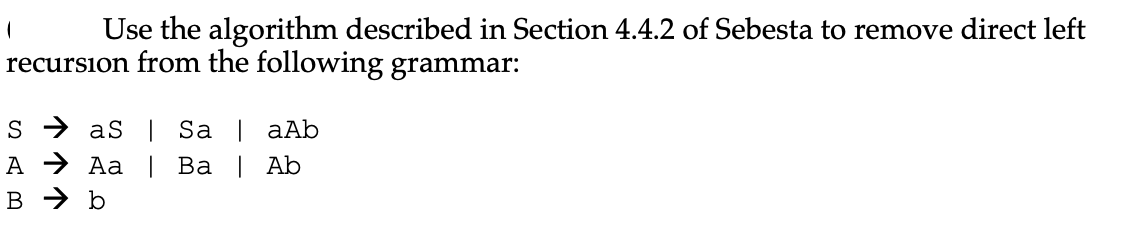 Solved Use the algorithm described in Section 4.4.2 of | Chegg.com