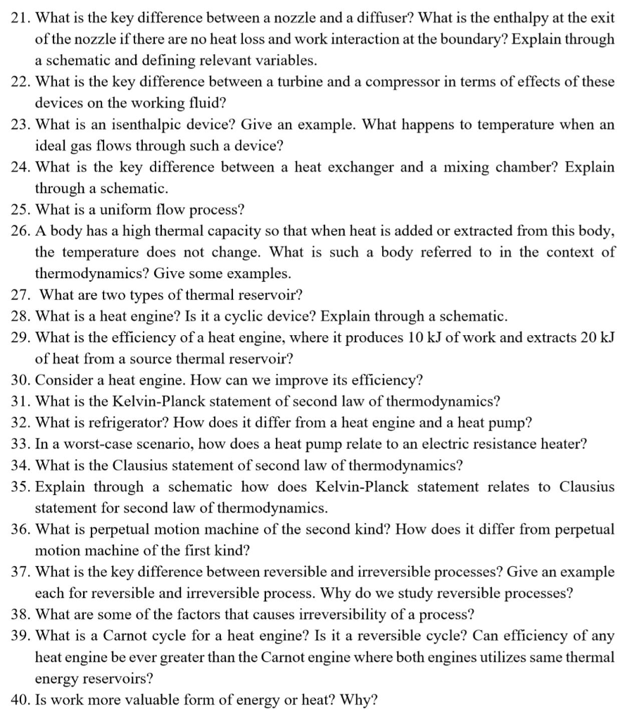 Solved 21. What is the key difference between a nozzle and a | Chegg.com